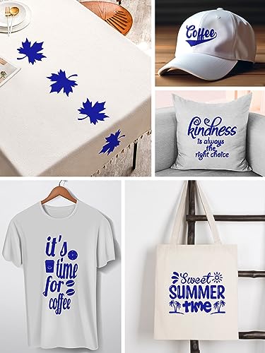 YUITCE Blue Heat Transfer Vinyl Bundle - 16 Pack 12" x 10" Blue Heat Transfer Vinyl T-Shirt, HTV Blue Iron on Vinyl for Cricut & Cameo, Heat Press Machine, HTV Vinyl Easy to Cut & Weed