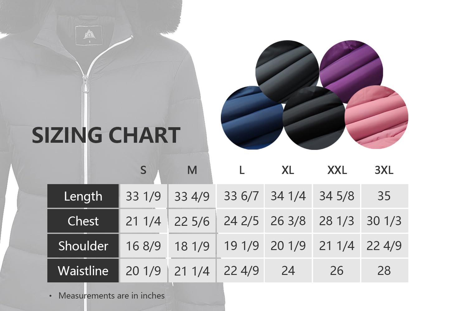 MOERDENG Women's Winter Windproof Warm Down Coats Waterproof Thicken Hooded fashions Puffer Jacket Black 01-L