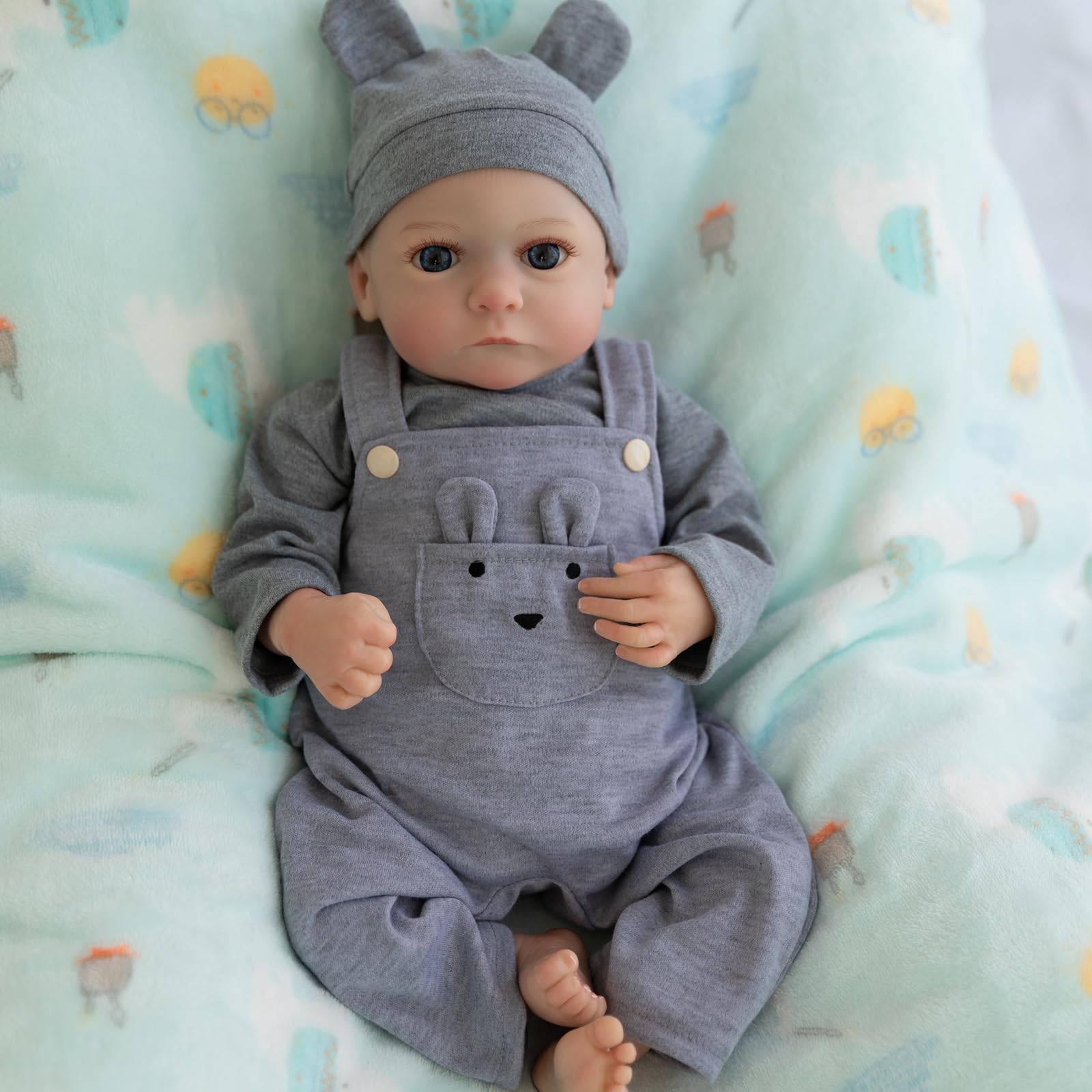 Thorogod Realistic Reborn 18 Inch Baby Doll - Soft Cloth Body, Looks Real for Kids Age 3+