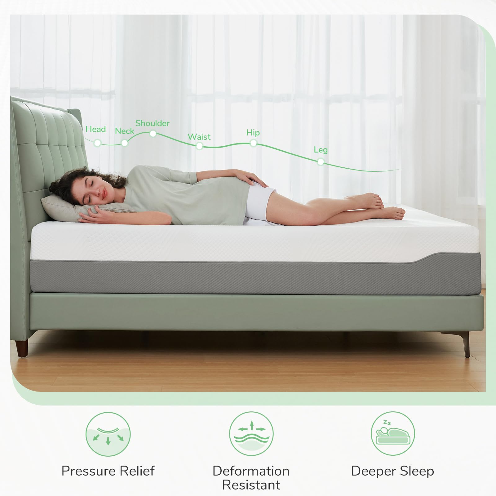 Novilla Full Mattress, 10 Inch Cooling Gel Memory Foam Mattress for Cooler Sleep & Enhanced Support, Medium Firm Bed Mattress Full Size