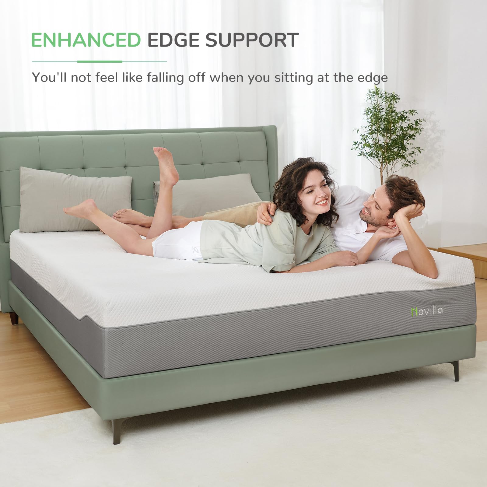 Novilla Full Mattress, 10 Inch Cooling Gel Memory Foam Mattress for Cooler Sleep & Enhanced Support, Medium Firm Bed Mattress Full Size