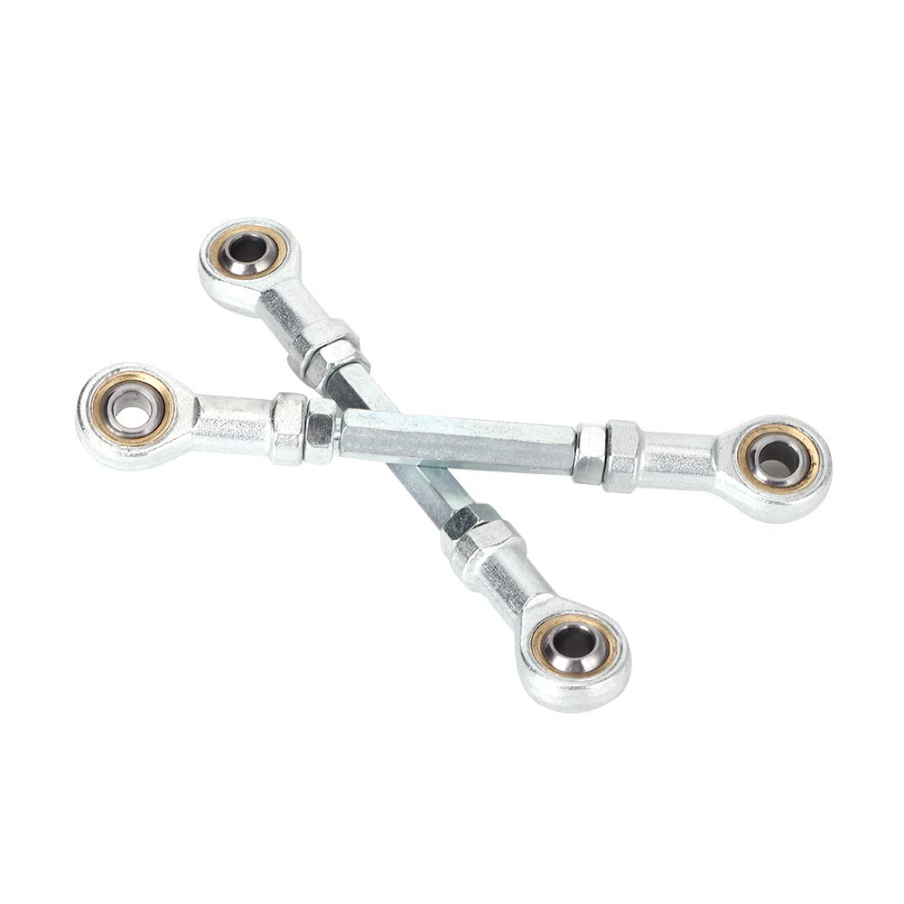 Aramox 2Pcs Steering Tie Rod Kit, 150mm -170mm 8mm Electric Mini ATV Kart Steering Tie Rod Kit Ball Joint