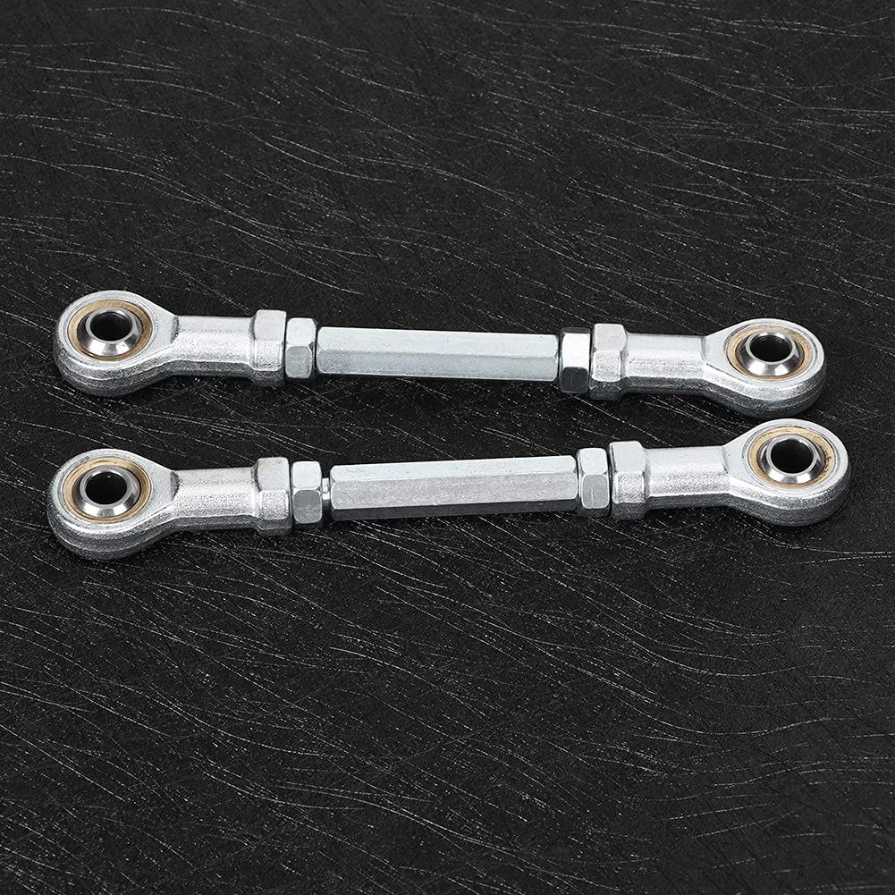 Aramox 2Pcs Steering Tie Rod Kit, 150mm -170mm 8mm Electric Mini ATV Kart Steering Tie Rod Kit Ball Joint