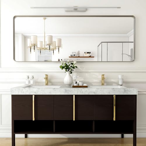 VooBang Full Length Mirror Deep Framed 21x64 Inch Floor Stand, Leaning or Dressing Modern Sleek and Chic Design Ideal for Bedroom, Closet, or Entryway Silver