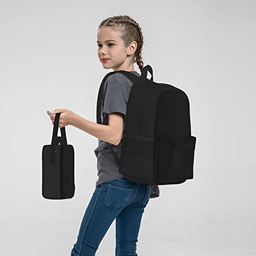 Cartoon Anime Sundrop Fnaf 3 Piece Backpack Lunch Bag Shoulder Bag Pencil Bag For Teen Fashionblack, Black2