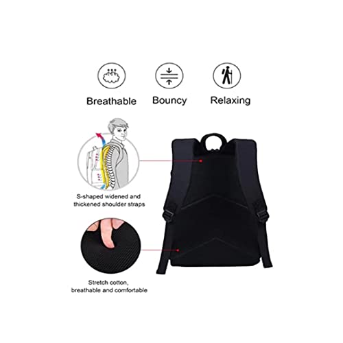Cartoon Anime Sundrop Fnaf 3 Piece Backpack Lunch Bag Shoulder Bag Pencil Bag For Teen Fashionblack, Black2