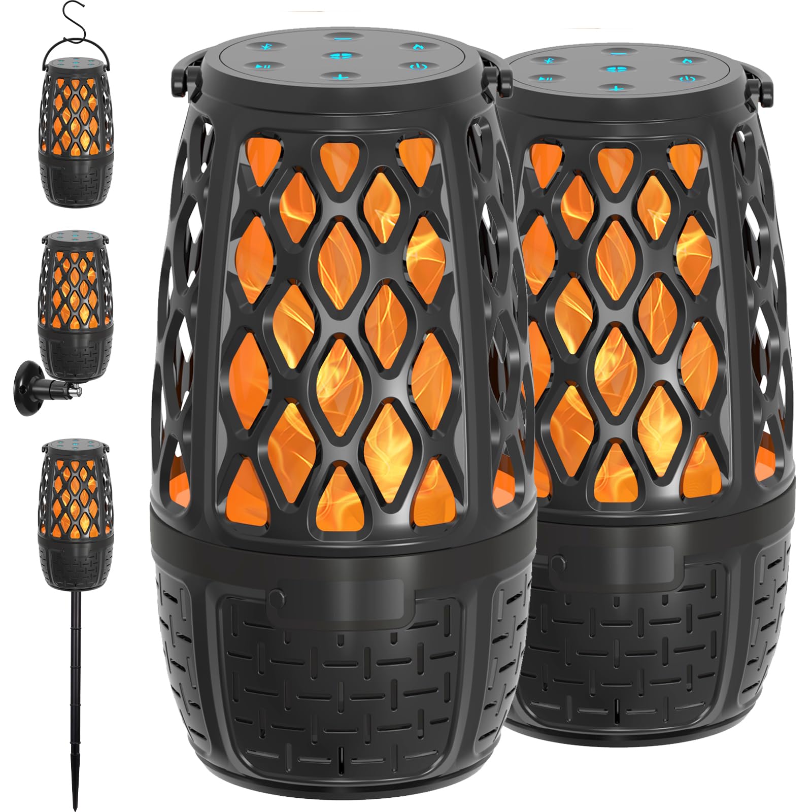 Outdoor Bluetooth Speakers, Outdoor Speakers Bluetooth Waterproof Patio, Outdoor Speaker with lights Multi-Sync up to 100 Speakers 10 Watt Enhanced Bass 360° HD Stereo Sound Blueooth Speakers