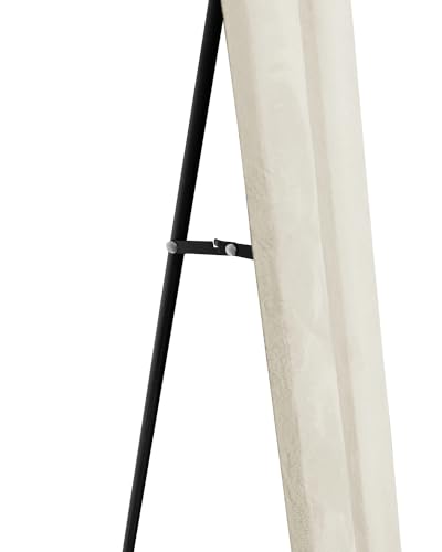 AyeWish Floor Mirror, Arched Full Length Mirror, Arched Mirror, Standing Mirror, Tall Mirror, Wall Mounted, FreeStanding, Large Mirror, 63"×24", Flannel Frame- Beige White