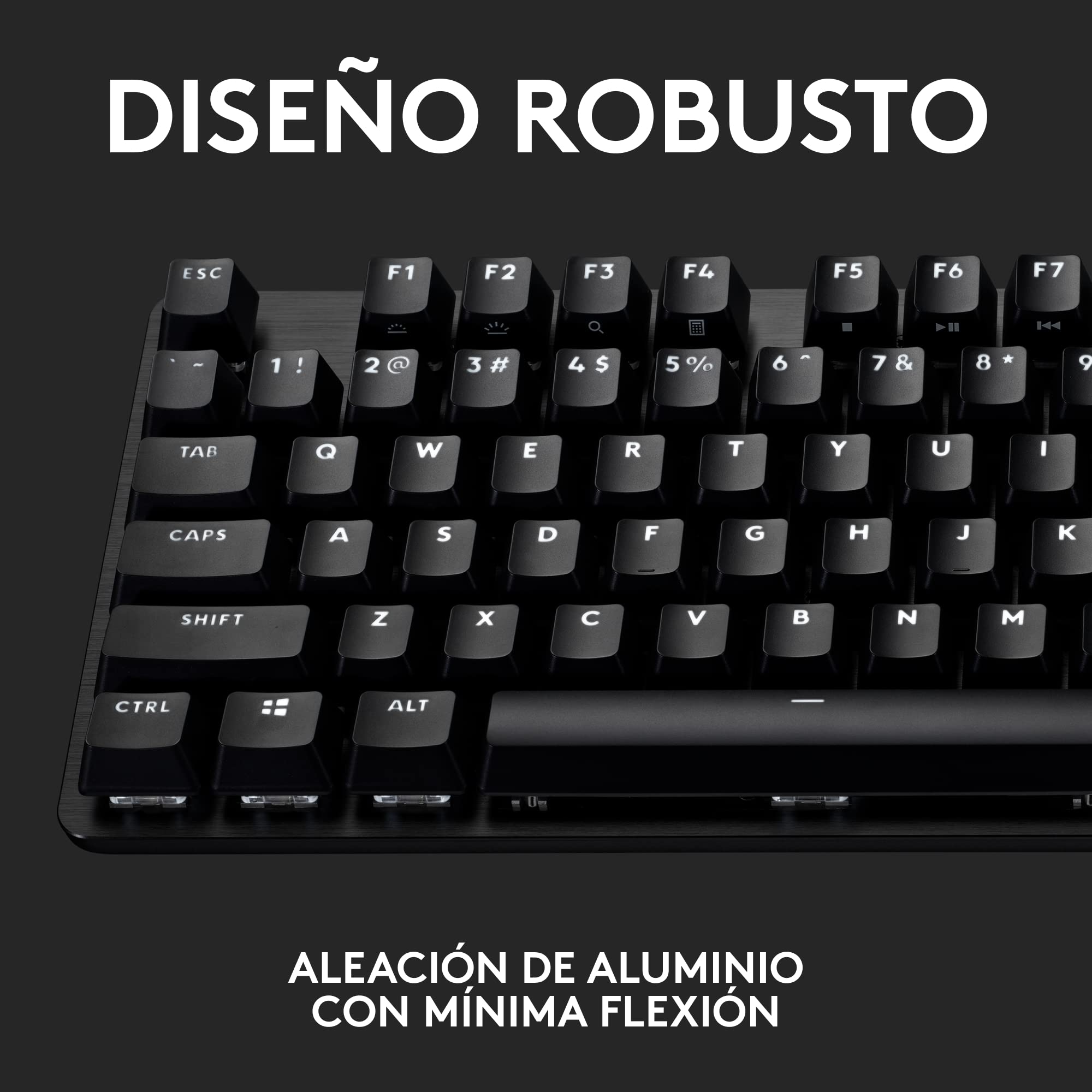 Logitech G413 SE Full-Size Mechanical Gaming Keyboard - Backlit Keyboard with Tactile Mechanical Switches, Anti-Ghosting, Compatible with Windows, macOS - Black Aluminum (Renewed)