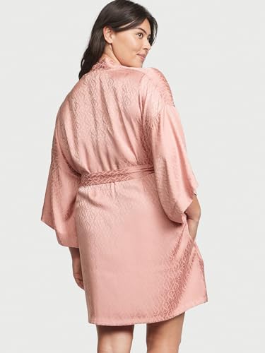 Victoria's Secret The Tour '23 Icon Satin Robe, Women's Lingerie, VS Monogram Details, Pink (XL/XXL)