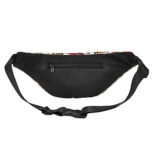 Vintage Arcade Old Game Controller Joysticks Fanny Pack Sling Bag Adjustable Waist Bag Crossbody Sling Backpack For Men Women Travel Hiking Cycling Running