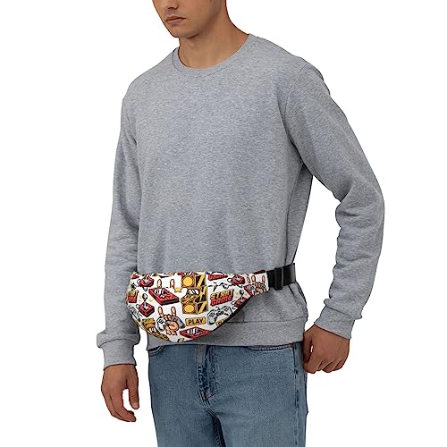 Vintage Arcade Old Game Controller Joysticks Fanny Pack Sling Bag Adjustable Waist Bag Crossbody Sling Backpack For Men Women Travel Hiking Cycling Running