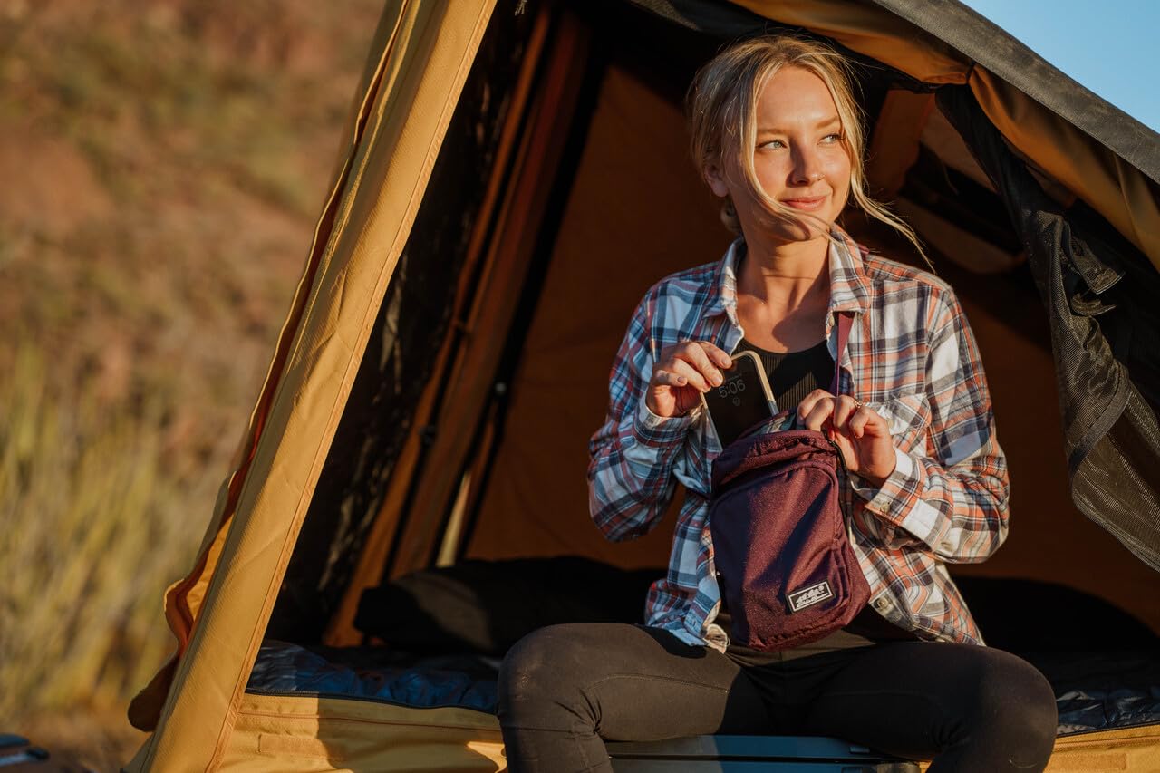 Eddie Bauer Jasper Crossbody Bag | Everyday Carry | Lightweight | Travel | Adjustable | 3L, Dark Plum, One Size