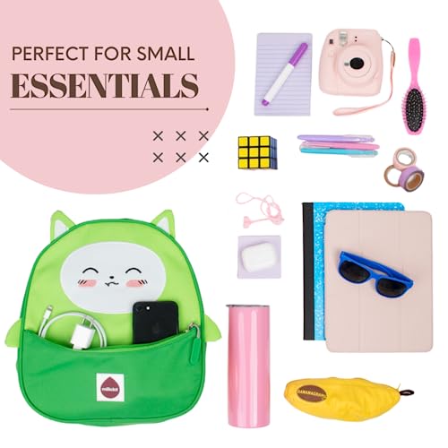Milkdot Designer Mini Backpack, Perfect for Women, Men, Boys, Girls, Stylish for kids ages 3+ (Green)
