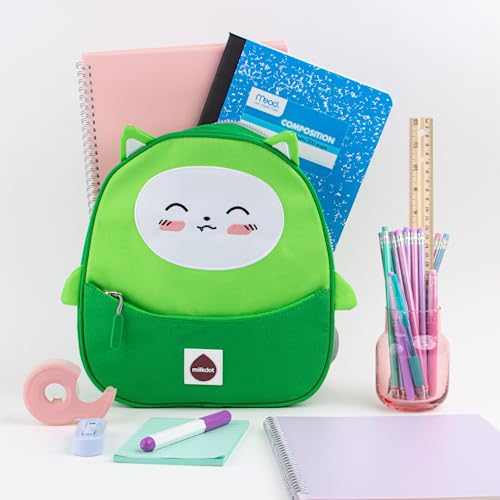 Milkdot Designer Mini Backpack, Perfect for Women, Men, Boys, Girls, Stylish for kids ages 3+ (Green)