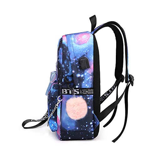 Fuxiaoniu USB Multi-function Large Capacity Laptop Backpack for Girls, Women Travel BookBags Cute Novelty Daily School Tote Backpack Suitable for Students Bookbag (F)