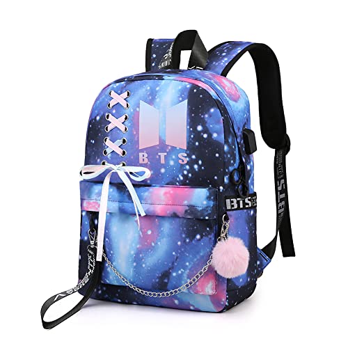 Fuxiaoniu USB Multi-function Large Capacity Laptop Backpack for Girls, Women Travel BookBags Cute Novelty Daily School Tote Backpack Suitable for Students Bookbag (F)