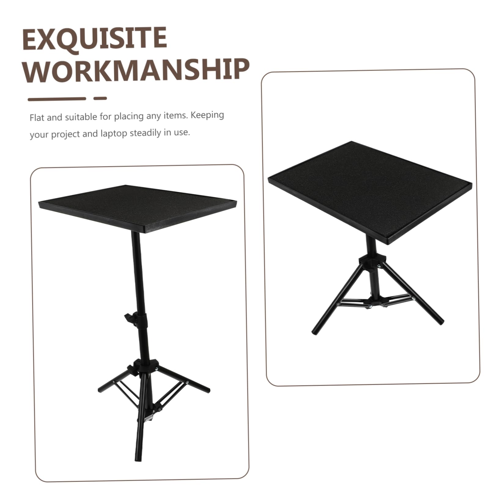 FUNOMOCYA Adjustable Projector Mount Floor Stand 55cm Tall Metal Laptop Tripod Shelf Holder for Home Business