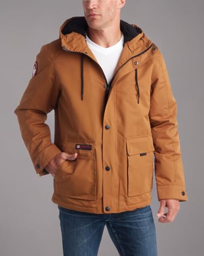 CANADA WEATHER GEAR Men's Winter Coat โ Heavyweight Weather Resistant Sherpa Fleece Lined Parka Jacket (M-XXL), Size Medium, Oak
