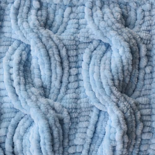 Tagetes Velvet Chenille Yarn (100 gr 132 yds x 2) 264 yds Baby Blanket Yarn, Amigurumi Yarn, Crochet and Knitting Yarn, Super Bulky, Soft, Chunky Yarn (Walnut)
