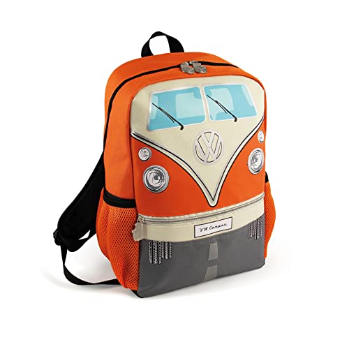 BRISA VW Collection - Volkswagen Samba Bus T1 School, Travel Backpack (S/Orange)
