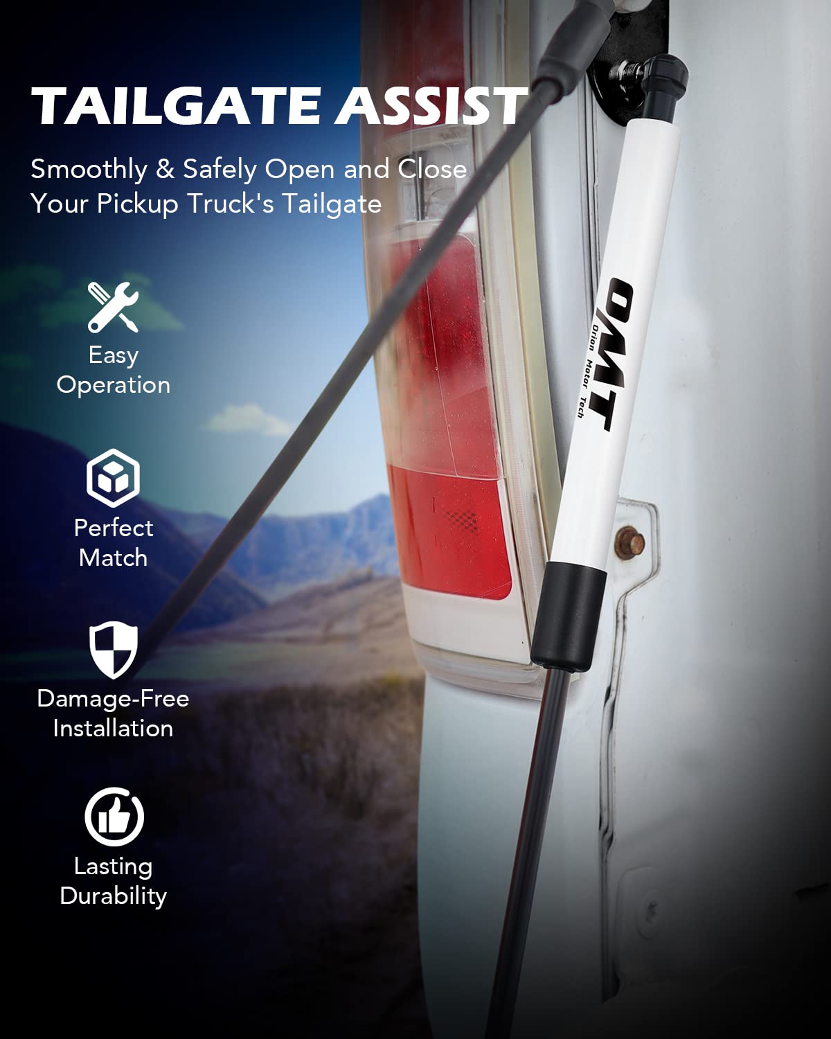Orion Motor Tech Truck Tailgate Assist, Pickup Tailgate Lift Assist Kit, Pickup Tailgate Shock Compatible with 2009 2010 2011 2012 2013 2014 2015 2016 2017 2018 2019 2020 2021 2022 Ram 1500 2500 3500