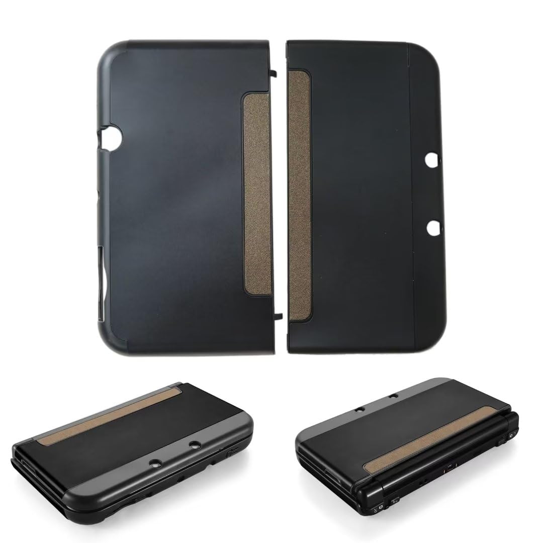 Protective Case Cover with Hard Shell Skin Compatible for New Nintendo 3DS XL LL, Anti-Scratch and Anti-Slip - Black