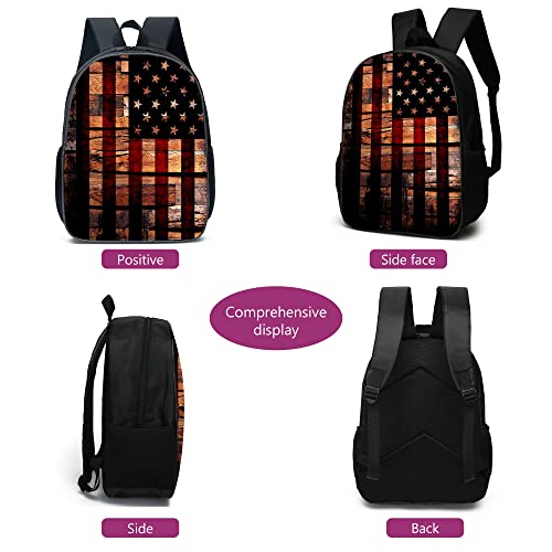 American Flag Backpack Large Capacity Laptop Backpack Travel Bag for Boys Girls 16 Inches