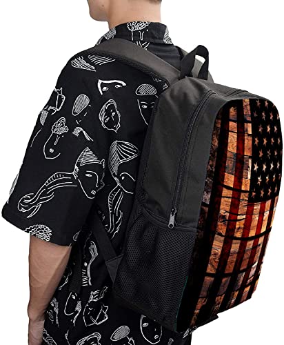 American Flag Backpack Large Capacity Laptop Backpack Travel Bag for Boys Girls 16 Inches