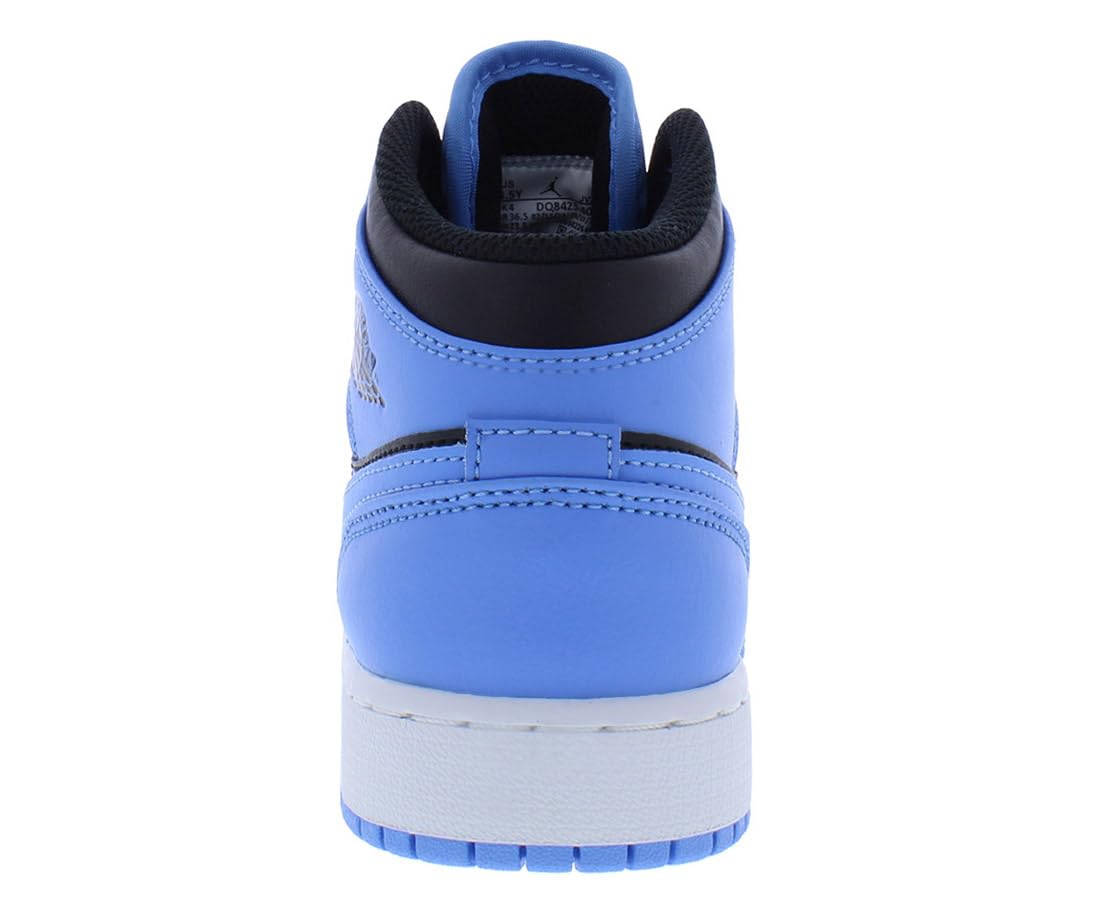 Jordan Boy's Air 1 Mid (Big Kid) University Blue/Black/White 5.5 Big Kid M
