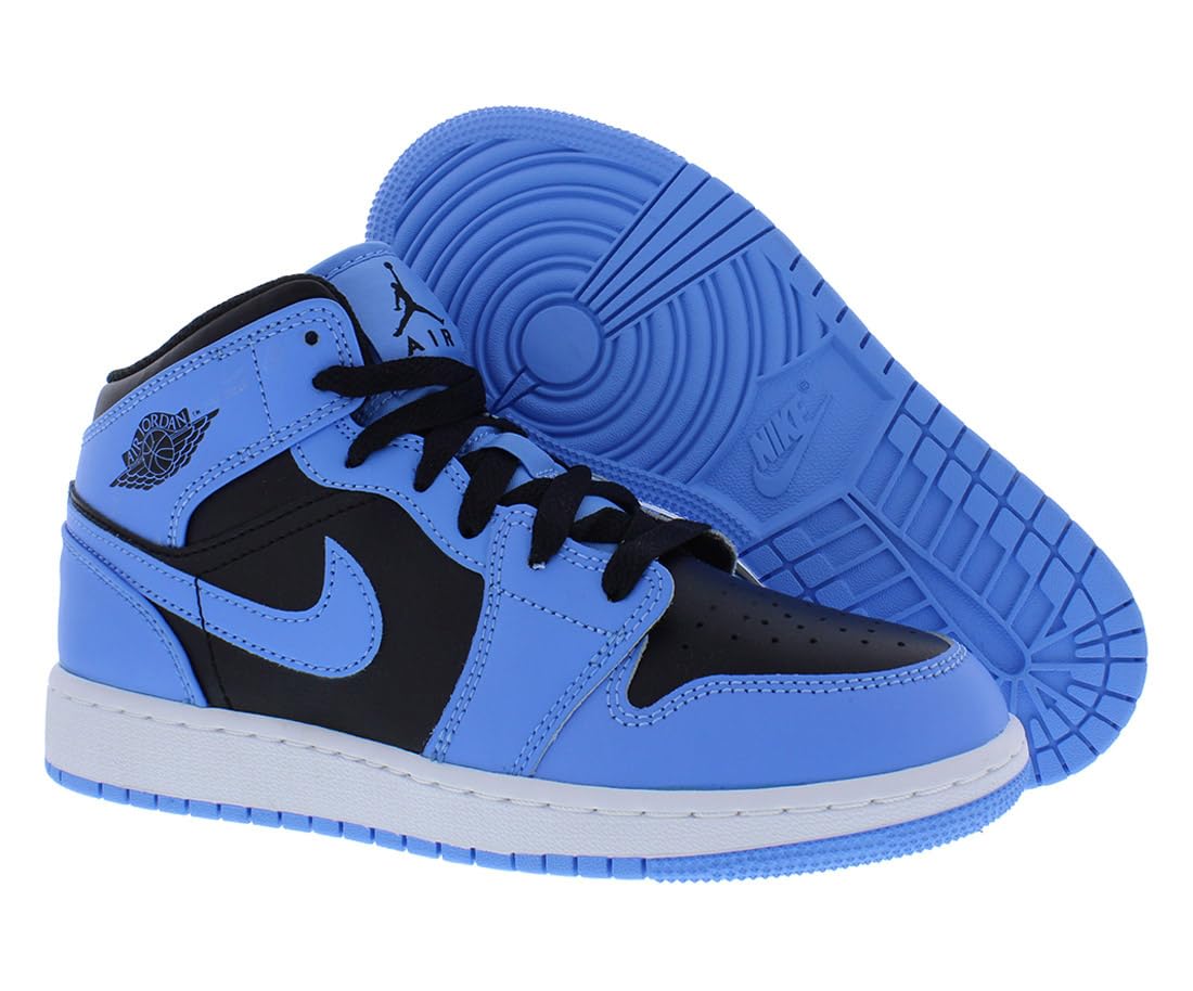 Jordan Boy's Air 1 Mid (Big Kid) University Blue/Black/White 5.5 Big Kid M
