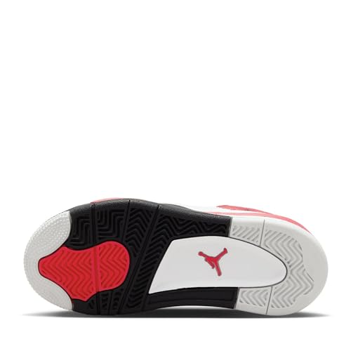Jordan Boy's 4 Retro (Little Kid) White/Fire Red/Black/Neutral Grey 3 Little Kid M