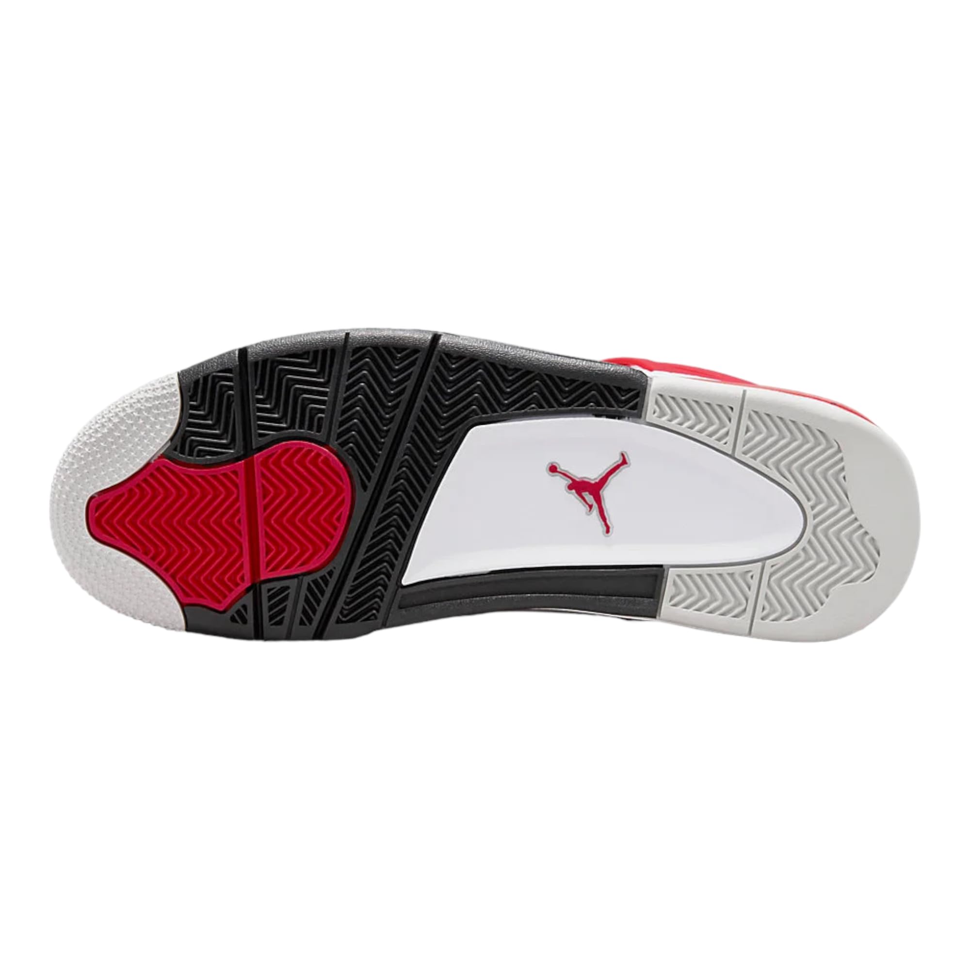 Jordan Boy's Air 4 Retro (Big Kid) White/Fire Red/Black/Neutral Grey 5.5 Big Kid M