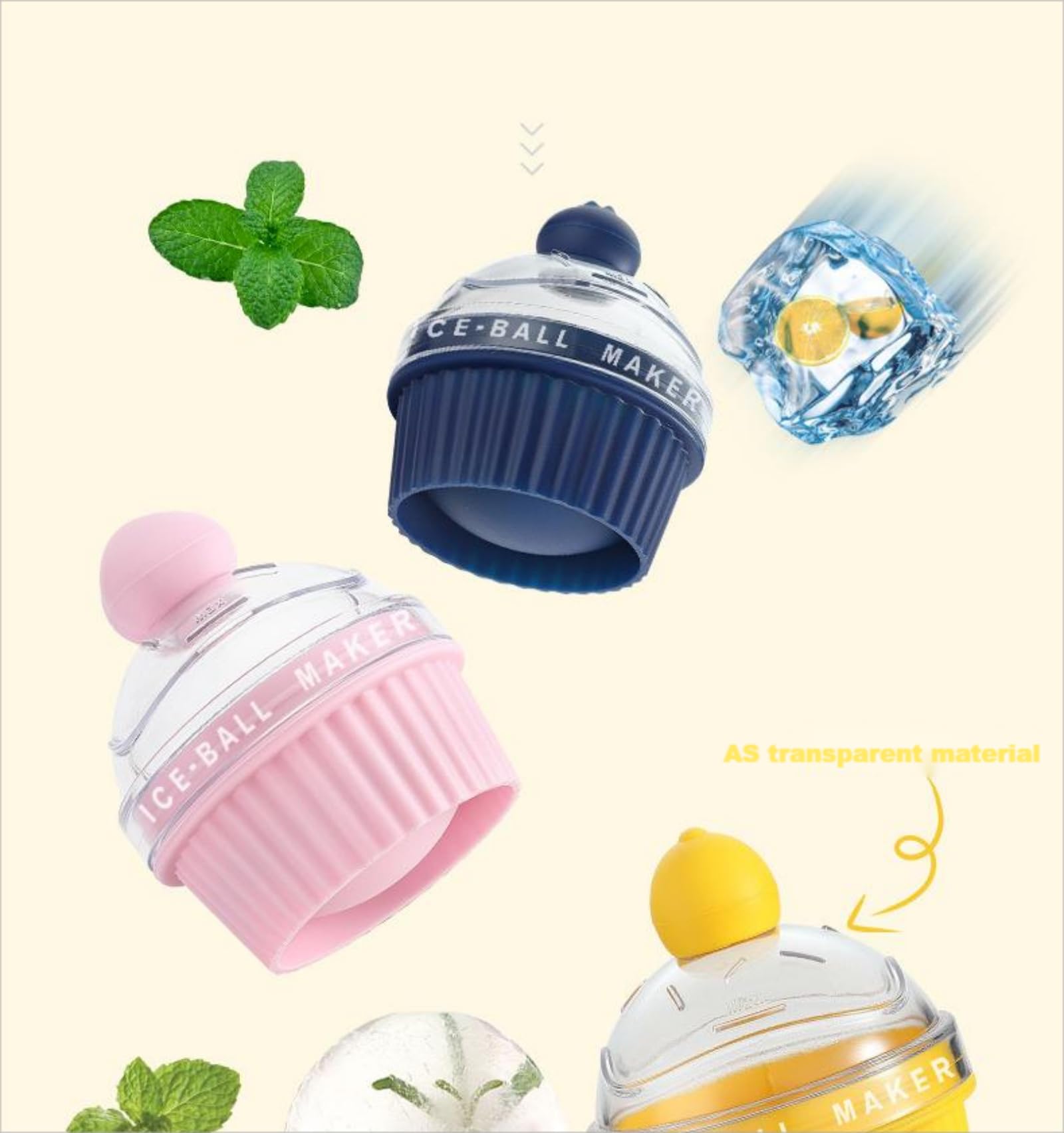 Whiskey Silicone Ice Tray,Ice Cube Maker Tray,With Lid, Reusable,Cake Ice Ball/Ice Grid/Ice Cube Mould,Home Ball Ice Maker, Creative Gift for Family and Friends