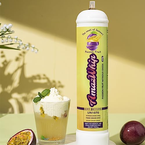 AMAZWHIP 0.95L,640g Whipped Cream Charger Nitrous Tank for Whipped Cream Dispenser (Combination, 4 cylinders)