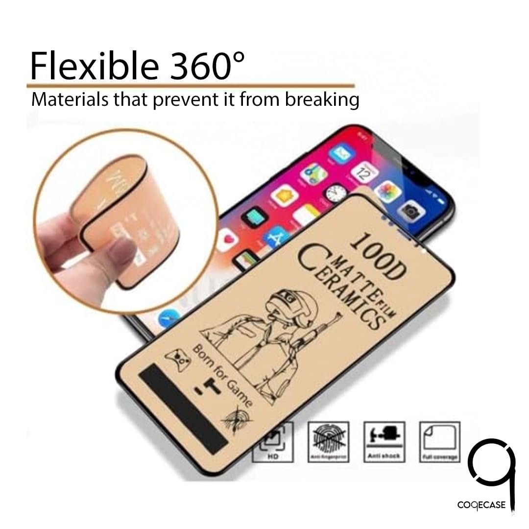 Coqecase [2pack] Unbreakable matte term ceramic screen protector for Oppo Reno 7 5g