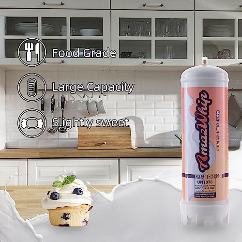 AMAZWHIP Original Flavor Whipped Cream Charger 2.2L,1364g Nitrous Oxide Tank-Classic Taste Never Goes Out Of Style (2 cylinders)
