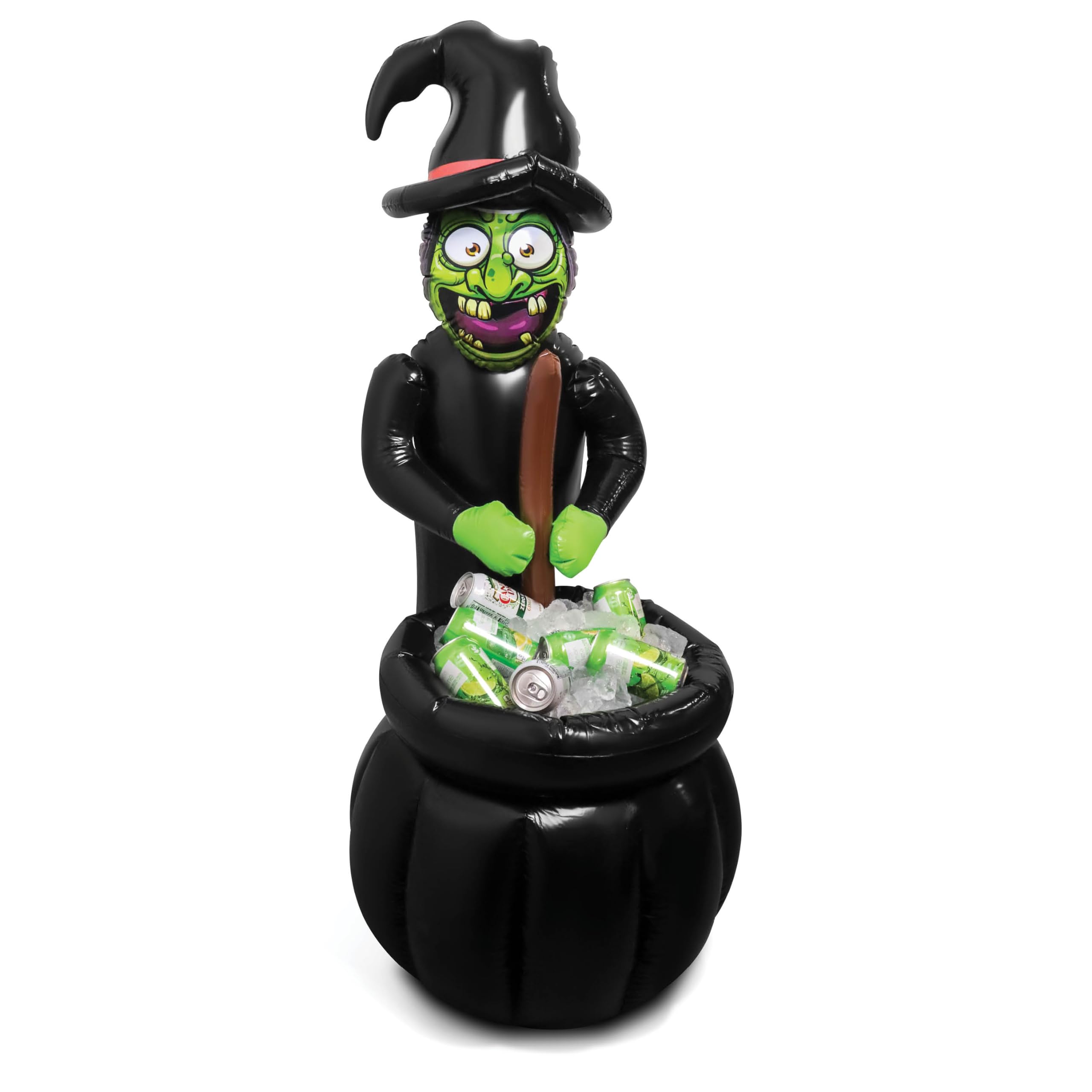 48" Inch Inflatable Witches Cauldron Candy Holder Bowl - Up to 72 Drink Beverage Cooler and Ice Chest Party - Inflables De Halloween Enfriador Candy Caldron