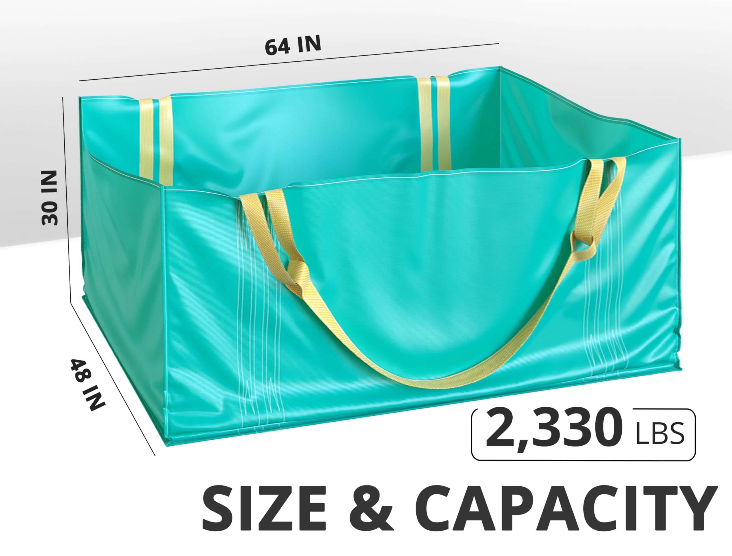 Skywin Dumpster Bag, Reusable Yard Waste Bags, Foldable Yard Waste Container, Trash Bag for Trash Management, Multiple Times Use During Renovations, Can Hold Up to 2,500 lbs