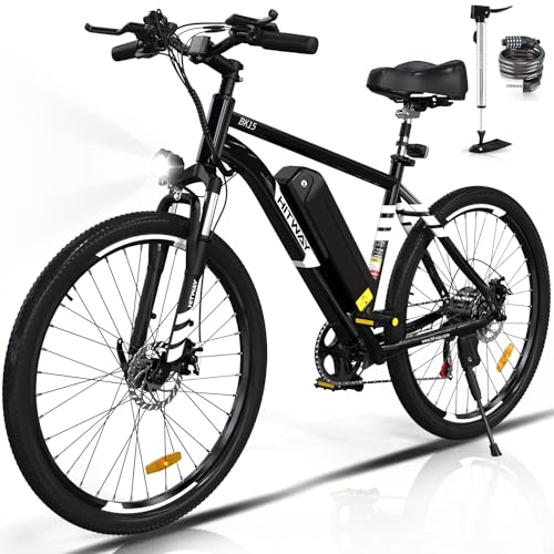 HITWAY Electric Bike for Adults, 26" × 2.125/3.0/4.0 Fat Tire E Bike 12Ah/15Ah Removable Electric Bicycle, 500W/750W Mountain Bike Snow Beach Bicycle with 7 Gears, UL2849 Certified