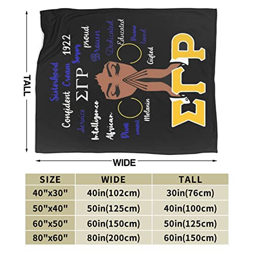 Beyli Sigma Gamma Rho Blanket - 50" X 40" Throw Blanket for Her Or Girlfriend, Sigma Gamma Rho Sister Gift
