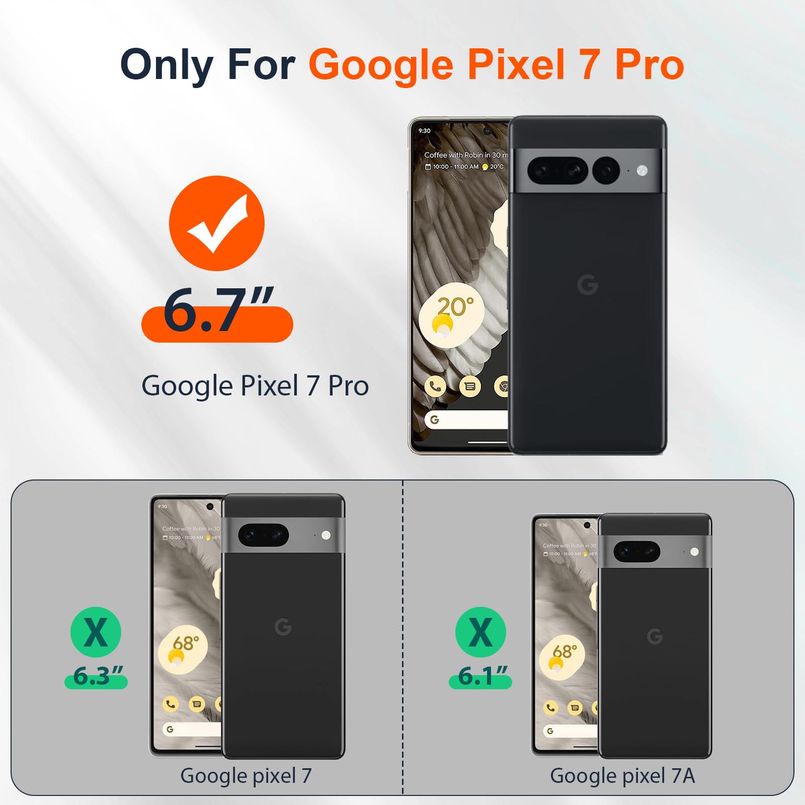 JAME for Google Pixel 7 Pro Case, Slim Fit Case for Pixel 7 Pro with Invisible Ring Kickstand, [Military Grade Drop Tested] Dual Layer Shockproof Protective Phone Case for Pixel 7 Pro 6.7", Silver
