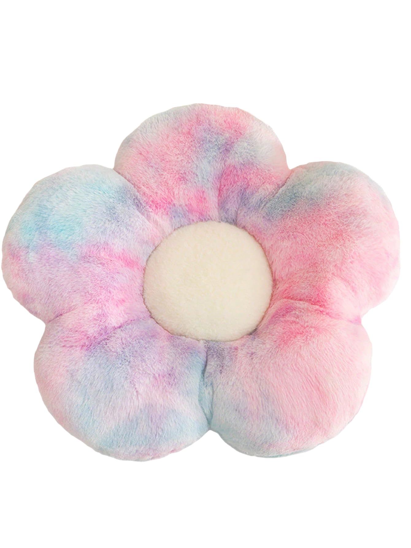 QWINEE Plush Pet Cat Bed Tie Dye Flower Design Cat Bed Warm Soft Dog Bed Mat Cosy Sleeping Bed for Small Medium Dog Puppy Kitten Kitty Coral Pink one-size