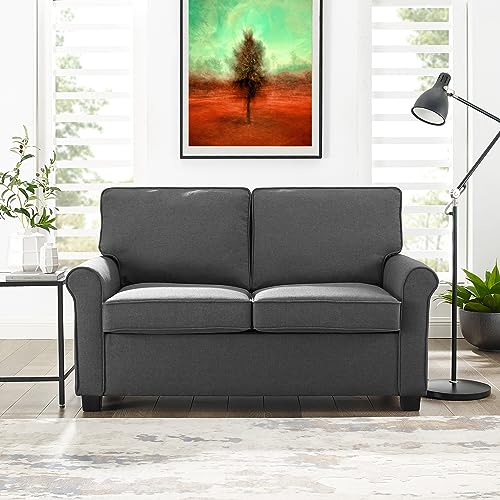 Urban Home Furniture Loveseat Sleeper Sofabed, Twin, Heather Grey