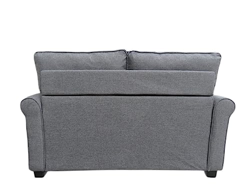 Urban Home Furniture Loveseat Sleeper Sofabed, Twin, Heather Grey