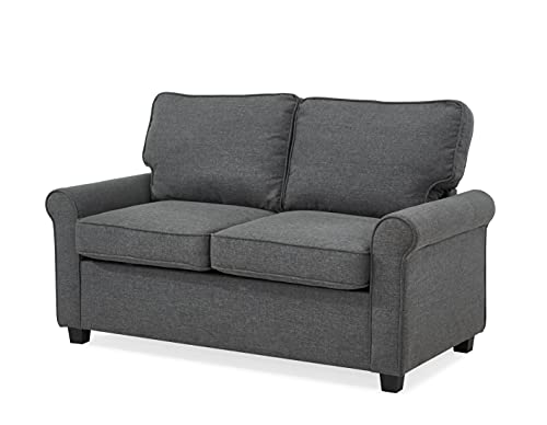Urban Home Furniture Loveseat Sleeper Sofabed, Twin, Heather Grey