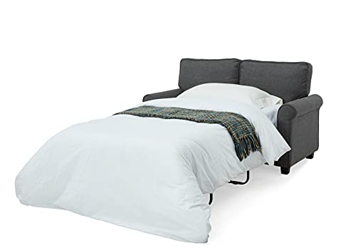 Urban Home Furniture Loveseat Sleeper Sofabed, Twin, Heather Grey