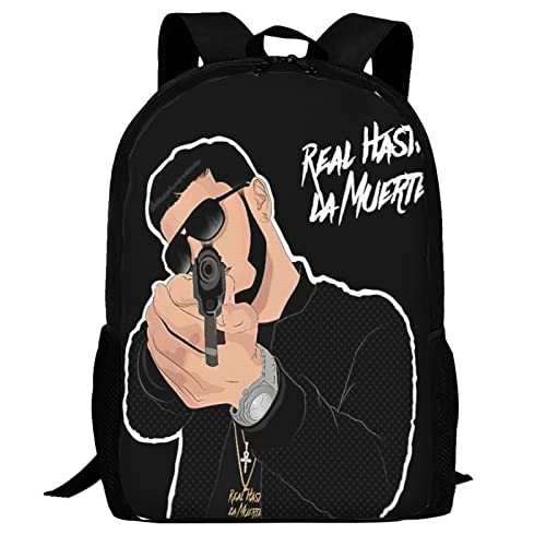 Real Hasta La Muerte Backpack,Adults School Bag Casual College Bag Travel Zipper Bookbag Hiking Daypack For Women Men
