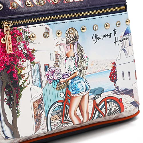 Nicole Lee LARGE LAPTOP BACKPACK WITH USB CHARGING PORT (Stairway to Heaven) - USB12769