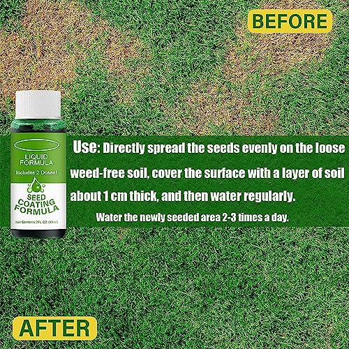 Alkyne Green Grass Lawn Spray, Cowboy Green Grass Seed Spray, Greenrevive Hydroseeding Lawn Solution Grass Seed Spray, Lorco Green Grass Lawn Spray, Liquid Grass Seed Spray for Lawn (10pcs)